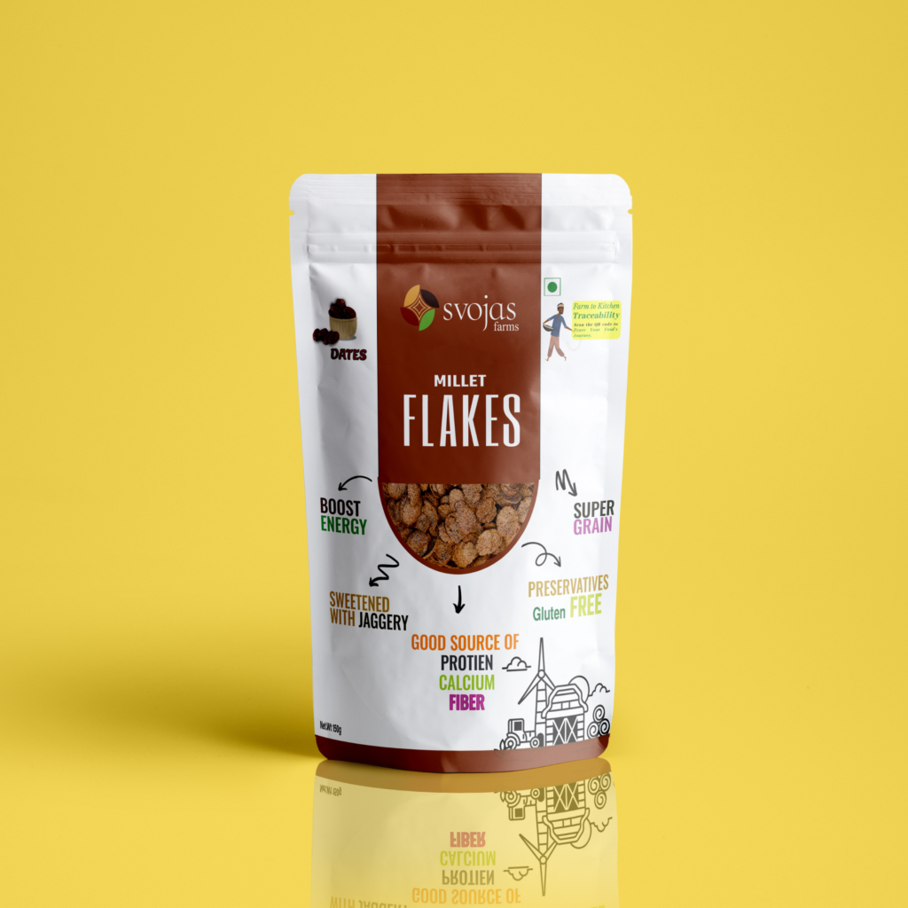 NUSVJ10 Millet Dates Flakes, 0.15Kg - Amrita Store